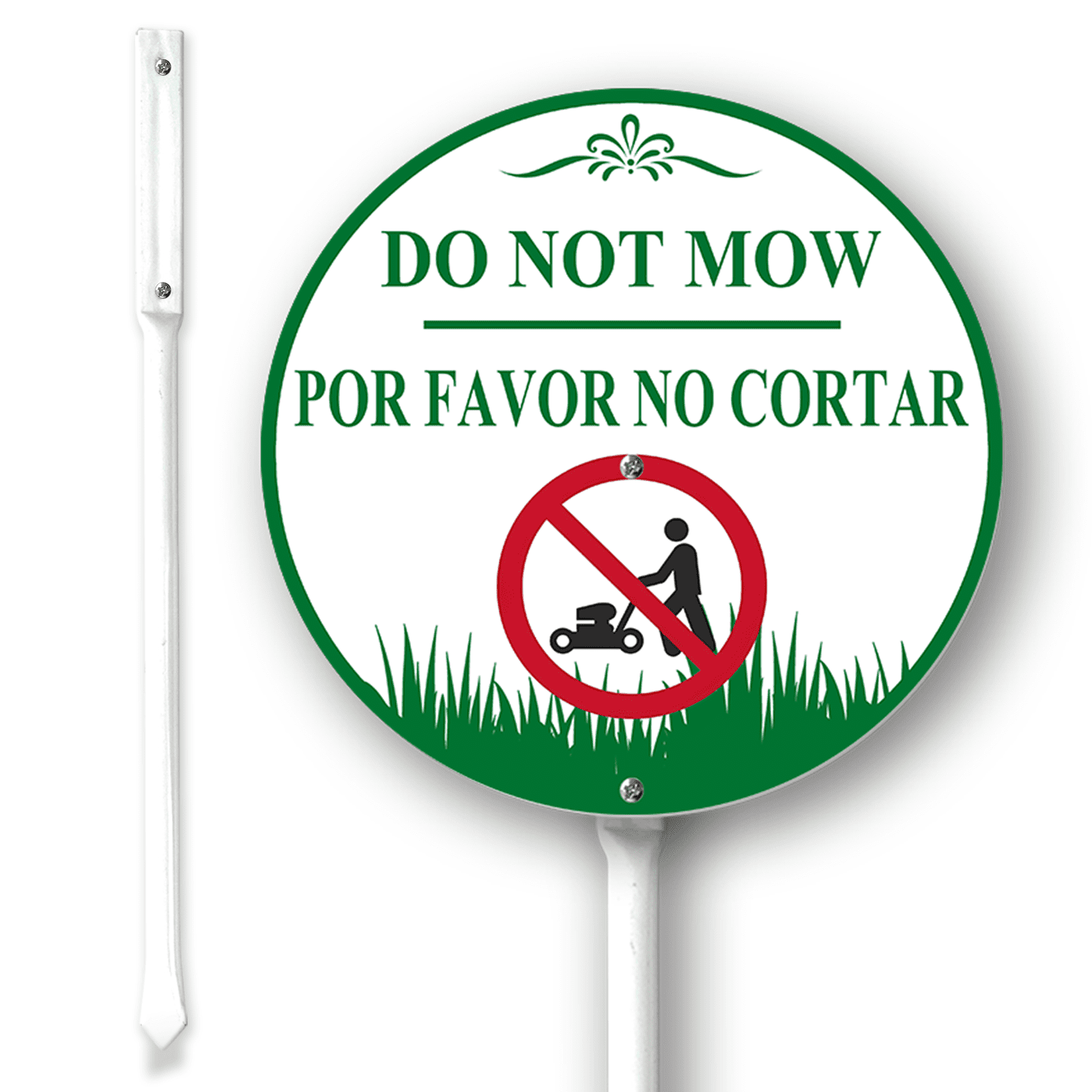 Lucidhisun Do Not Mow Yard Sign with Stakes 9.2×9.2inch, Sturdy ...