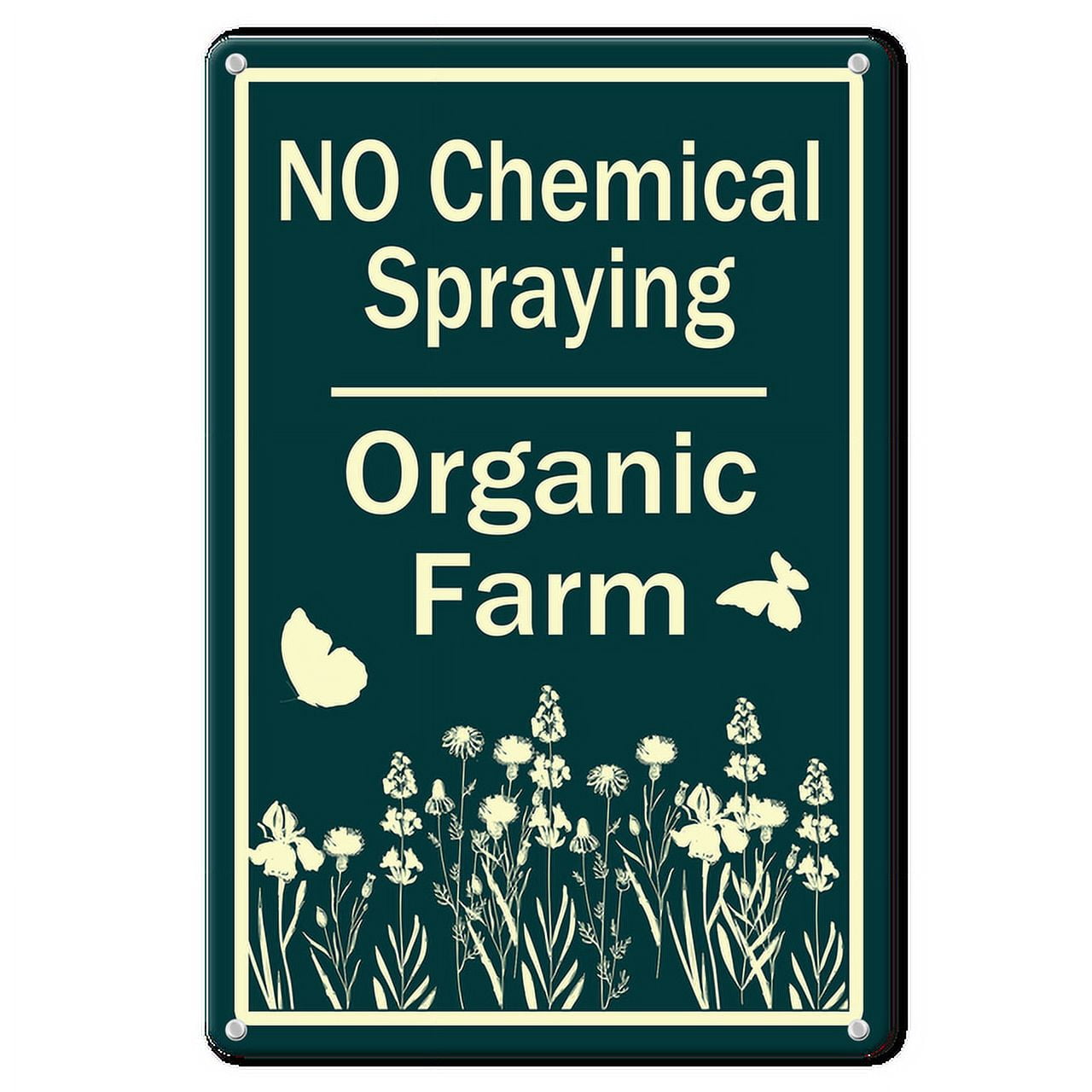 Lucidhisun No Chemical Spraying Organic Farm Aluminium Signs 8in×12in ...
