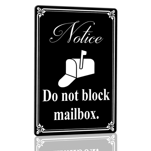 Lucidhisun Notice Do Not Block Mailbox. Parking Aluminium Sign 5x8in ...