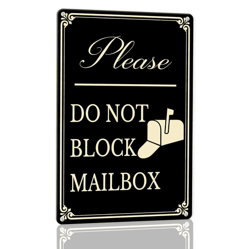 Lucidhisun Notice Please Do Not Block Mailbox Aluminium Sign 8x12in ...