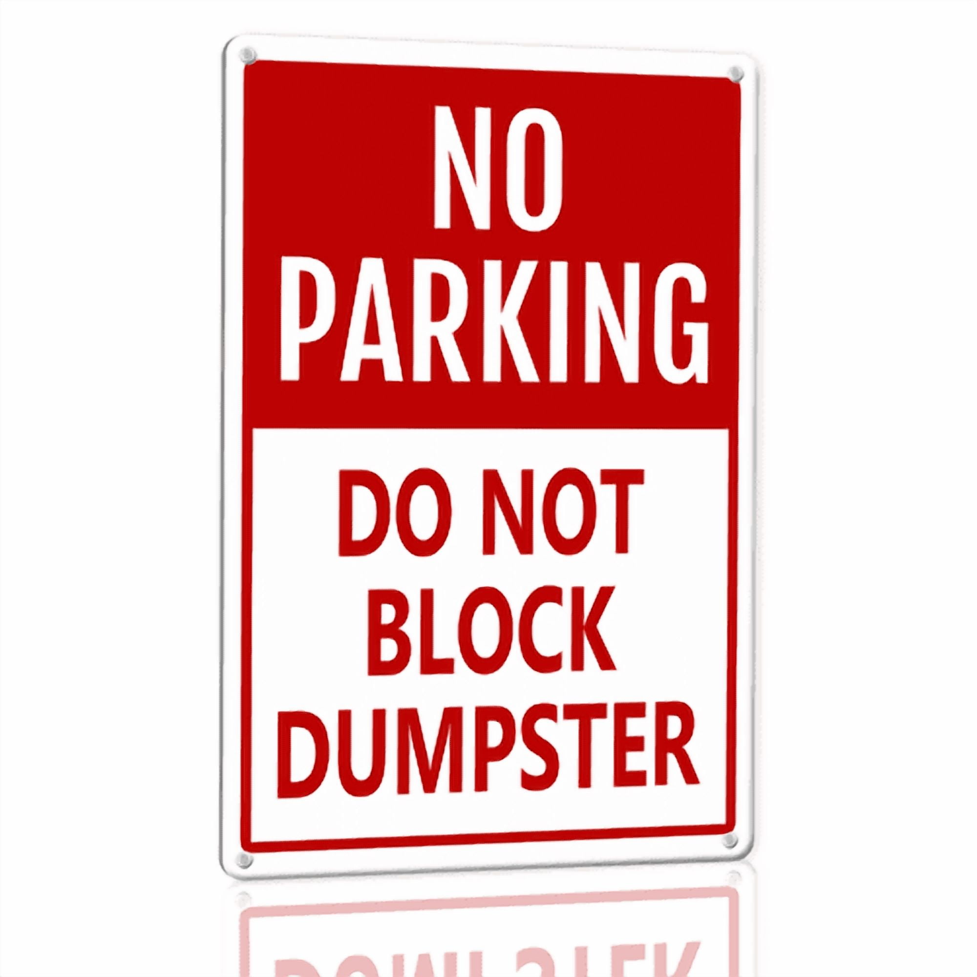 Lucidhisun No Parking - Do Not Block Dumpster Aluminium Sign 8×12in ...