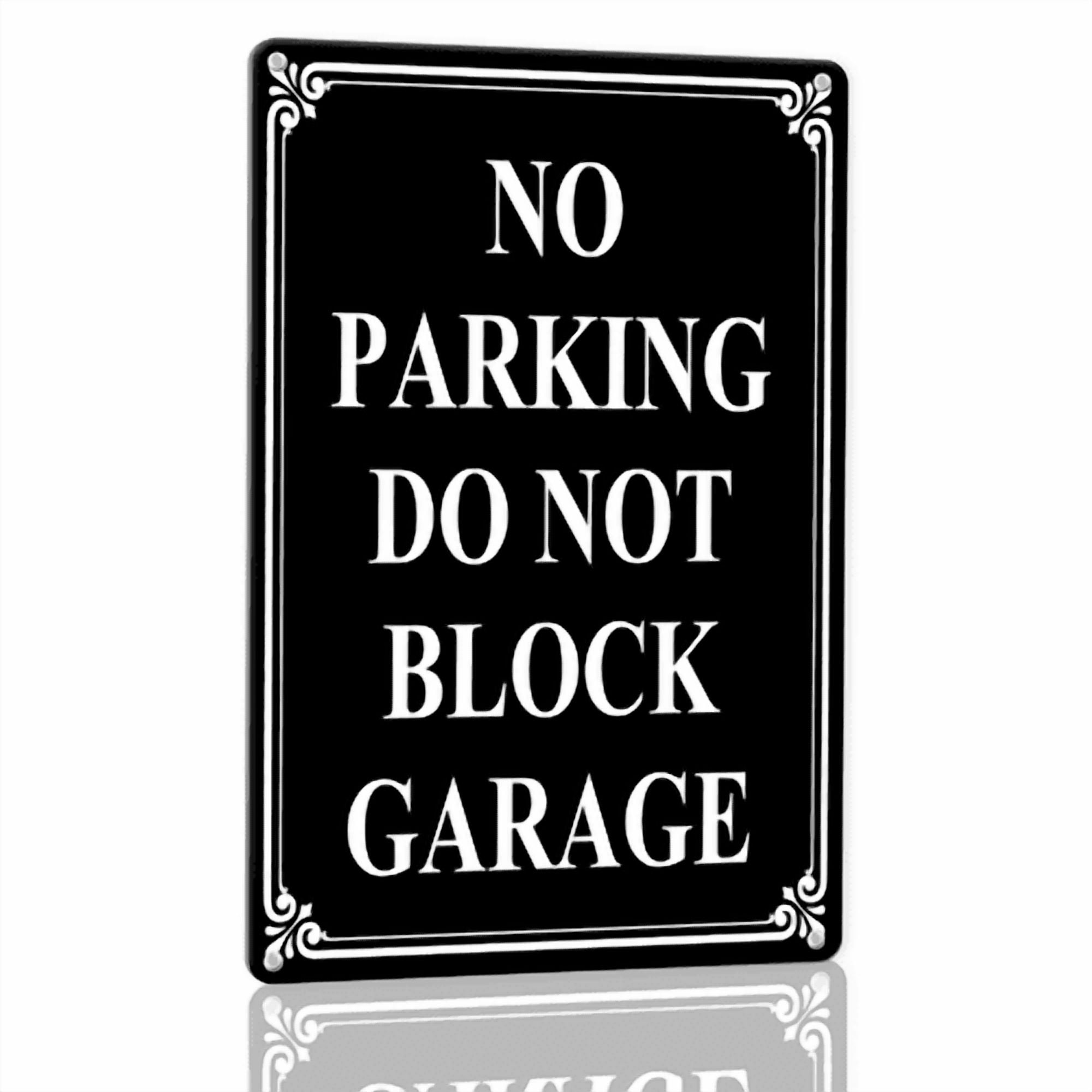 Lucidhisun No Parking, Do Not Block Garage Aluminium Sign 12×16in ...