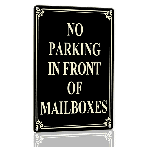 Lucidhisun No Parking Do Not Block Mailbox Aluminium Sign 8x12in ...