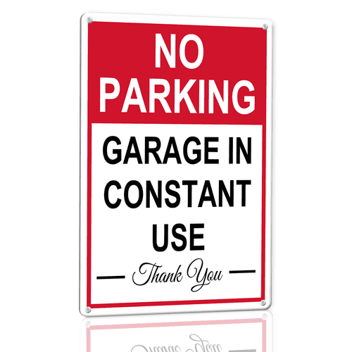 Lucidhisun No Parking Garage in Constant Use Aluminium Sign 8×12in ...