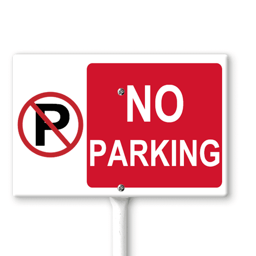 Lucidhisun No Parking Yard Sign with Stakes 12in×8in, Sturdy Aluminum ...