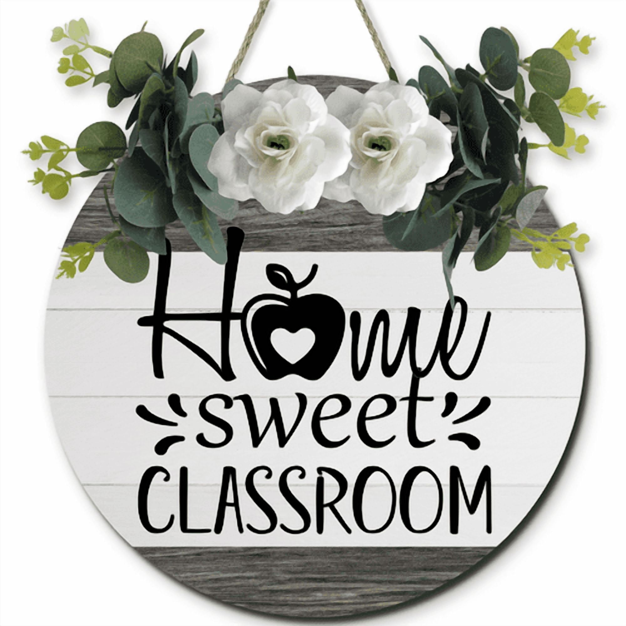 Lucidhisun Personalized Home Sweet Classroom Door Sign, Classroom Door ...