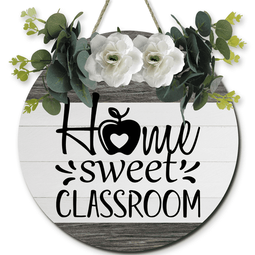 Lucidhisun Personalized Home Sweet Classroom Door Sign, Classroom Door ...