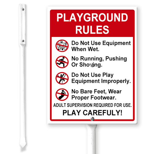 Lucidhisun Playground Rules Activity Parks and Campground Yard Sign ...
