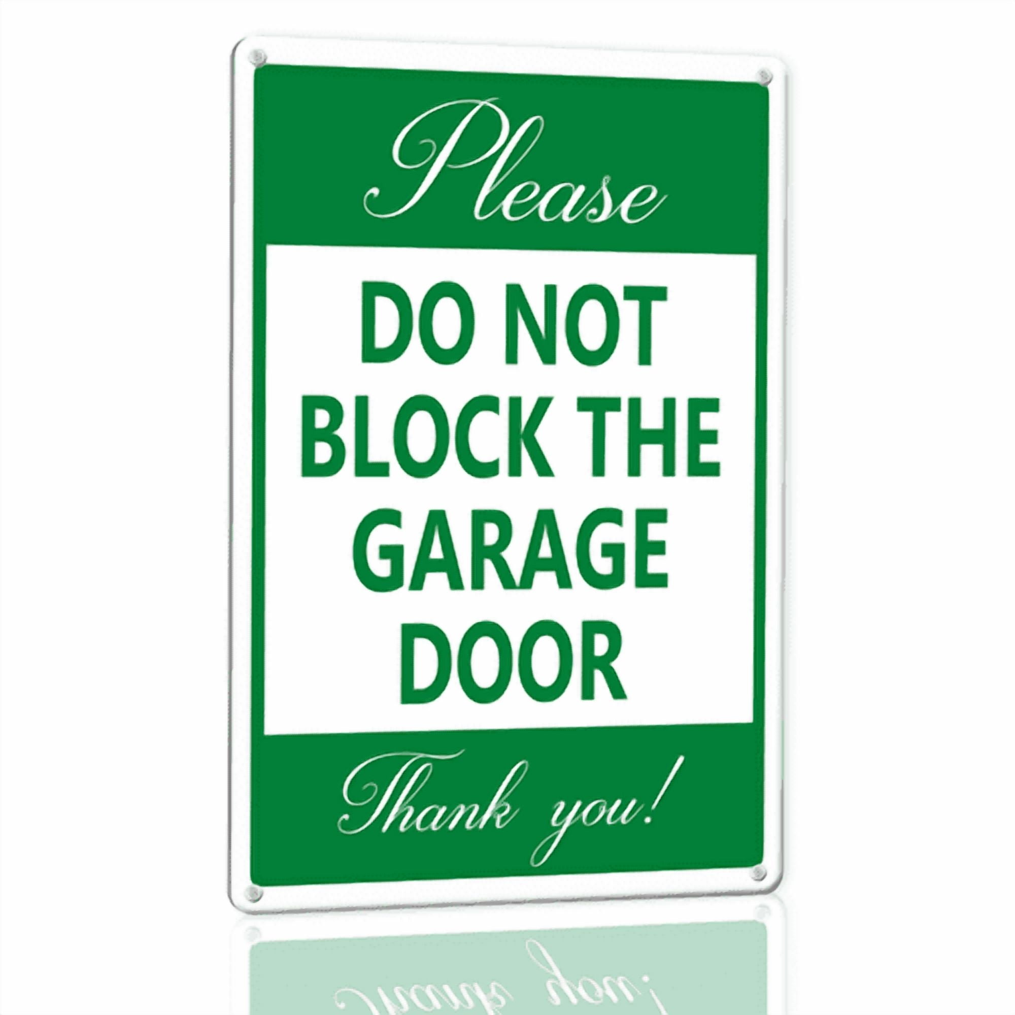 Lucidhisun Please Do Not Block The Garage Door Thank You Aluminium Sign ...