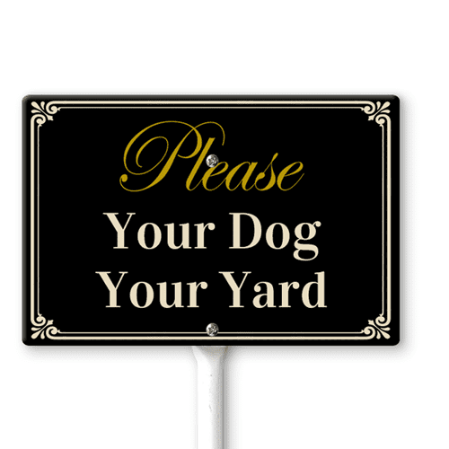 Lucidhisun Please - Your Dog Your Yard Sign with Stakes 12in×8in ...