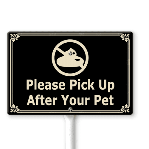Lucidhisun Please Pick Up After Your Pet Yard Sign with Stakes 12in×8in ...