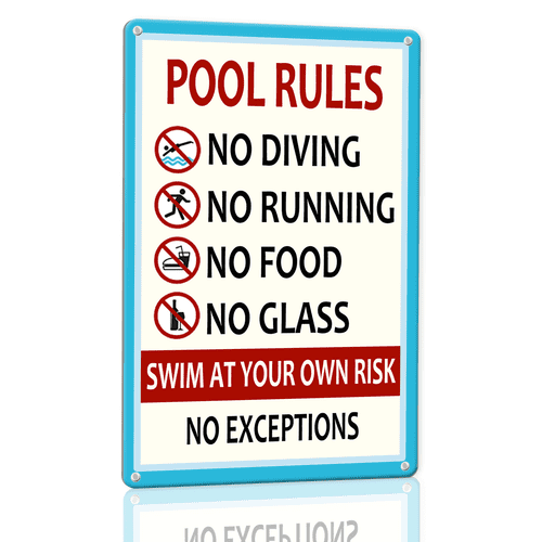 Lucidhisun Pool Rules No Diving No Running No Food No Glass Swim at ...