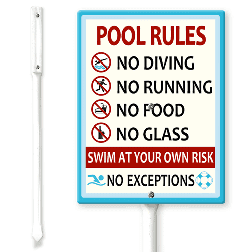 Lucidhisun Pool Rules No Diving No Running No Food No Glass Swim at ...
