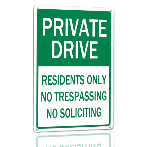 Lucidhisun Private Drive - Residents Only, No Trespassing Aluminum Sign ...