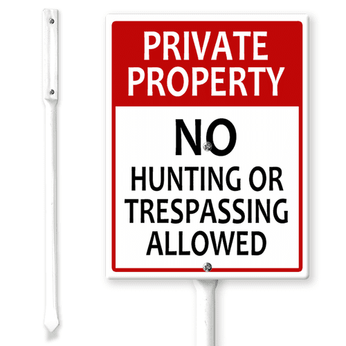 Lucidhisun Private Property No Hunting or Trespassing Allowed Yard Sign ...