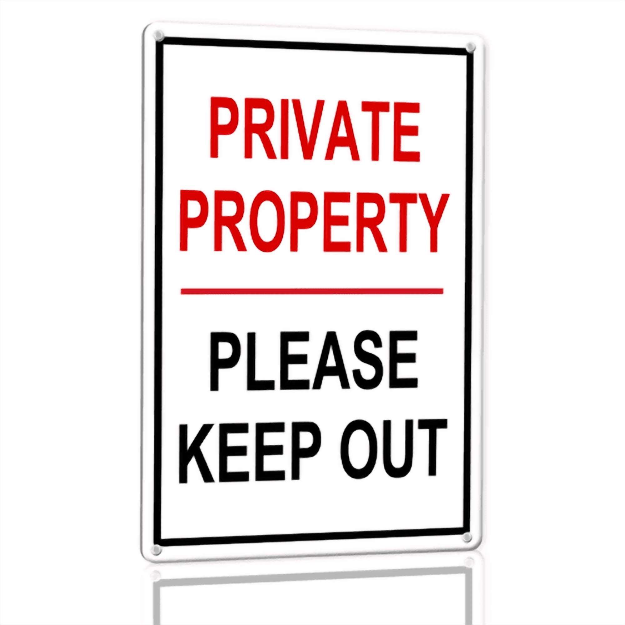 Lucidhisun Private Property Keep Out Aluminium Sign 5×8in, Sturdy ...