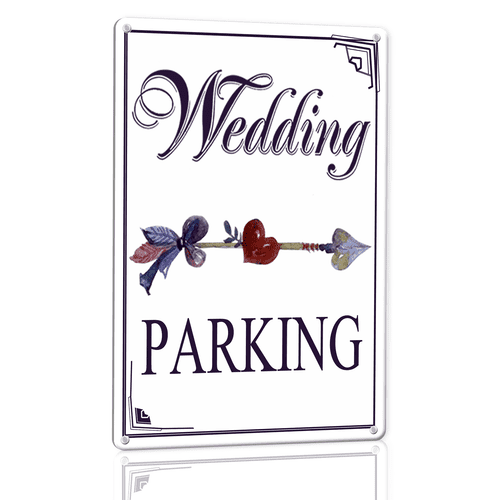 Lucidhisun Purple Wedding Parking Right Arrow Aluminium Sign 5×8in ...