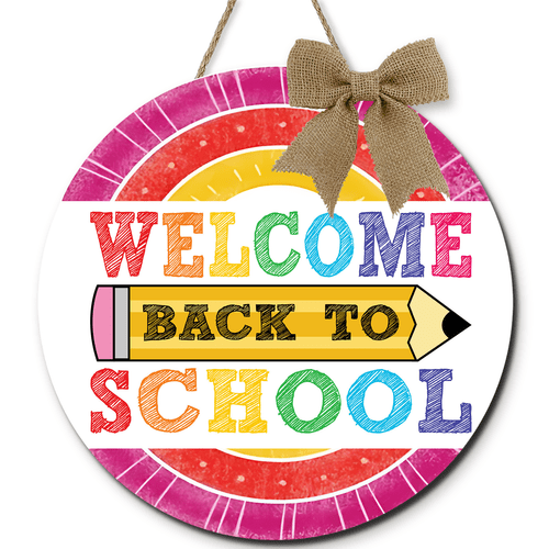 Lucidhisun Rainbow Welcome Back To School Sign Decorations for ...