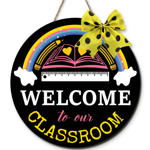 Lucidhisun Rainbow Welcome To Our Classroom Sign for School Door ...