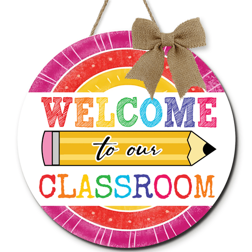 Lucidhisun Rainbow Welcome To Our Classroom Sign for School Door ...
