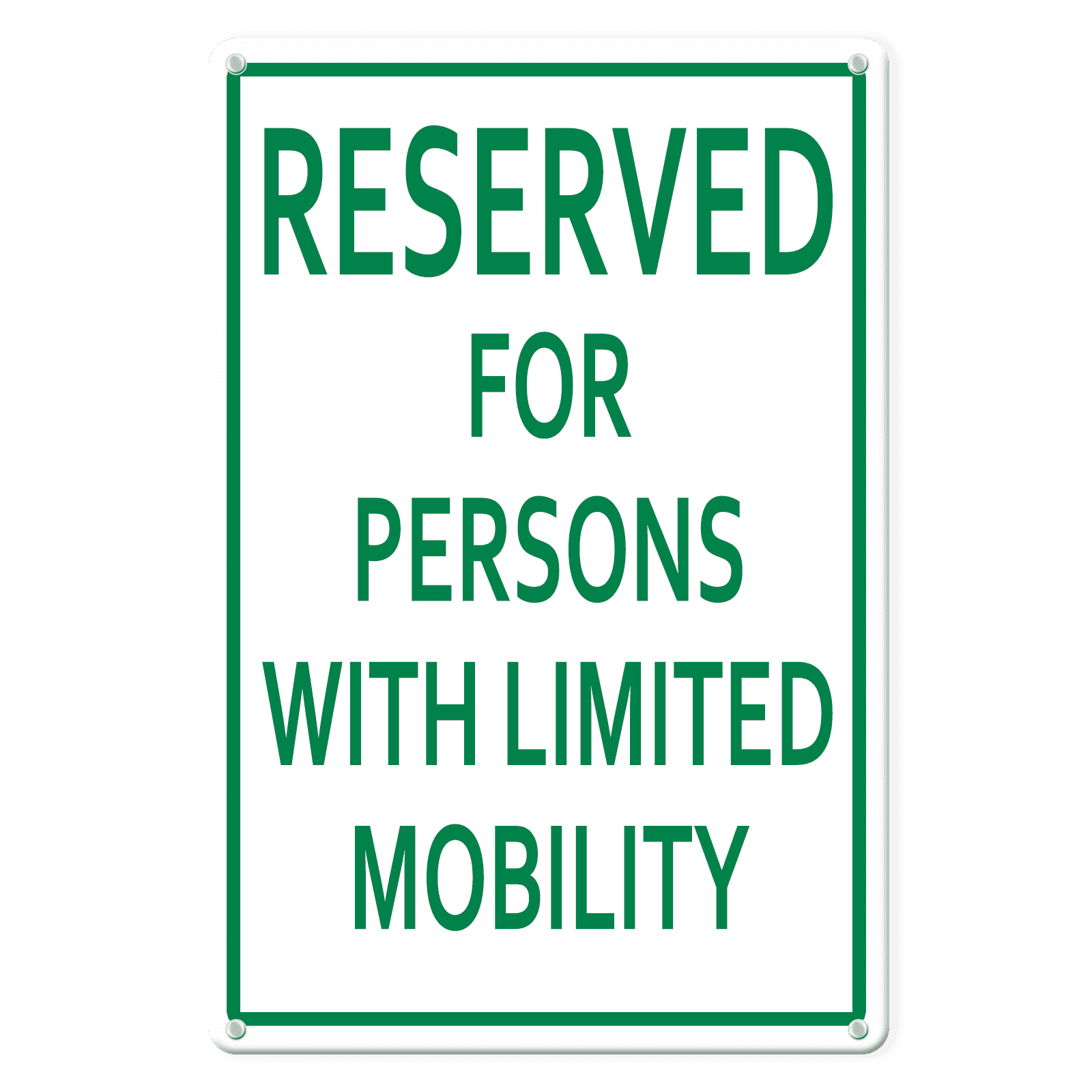 Lucidhisun Reserved for Person with Limited Mobility Aluminium Sign 8× ...
