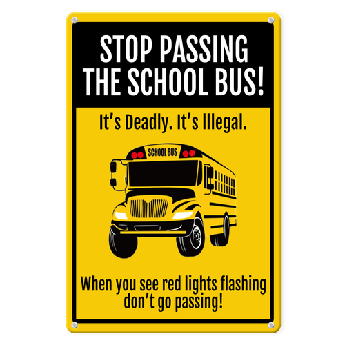 Lucidhisun School Bus Stop Aluminium Sign 12×16inch, Sturdy Aluminum ...
