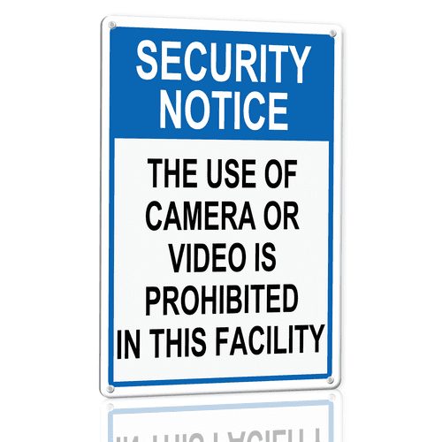 Lucidhisun Security Notice - Use of Camera is Prohibited Aluminium Sign ...