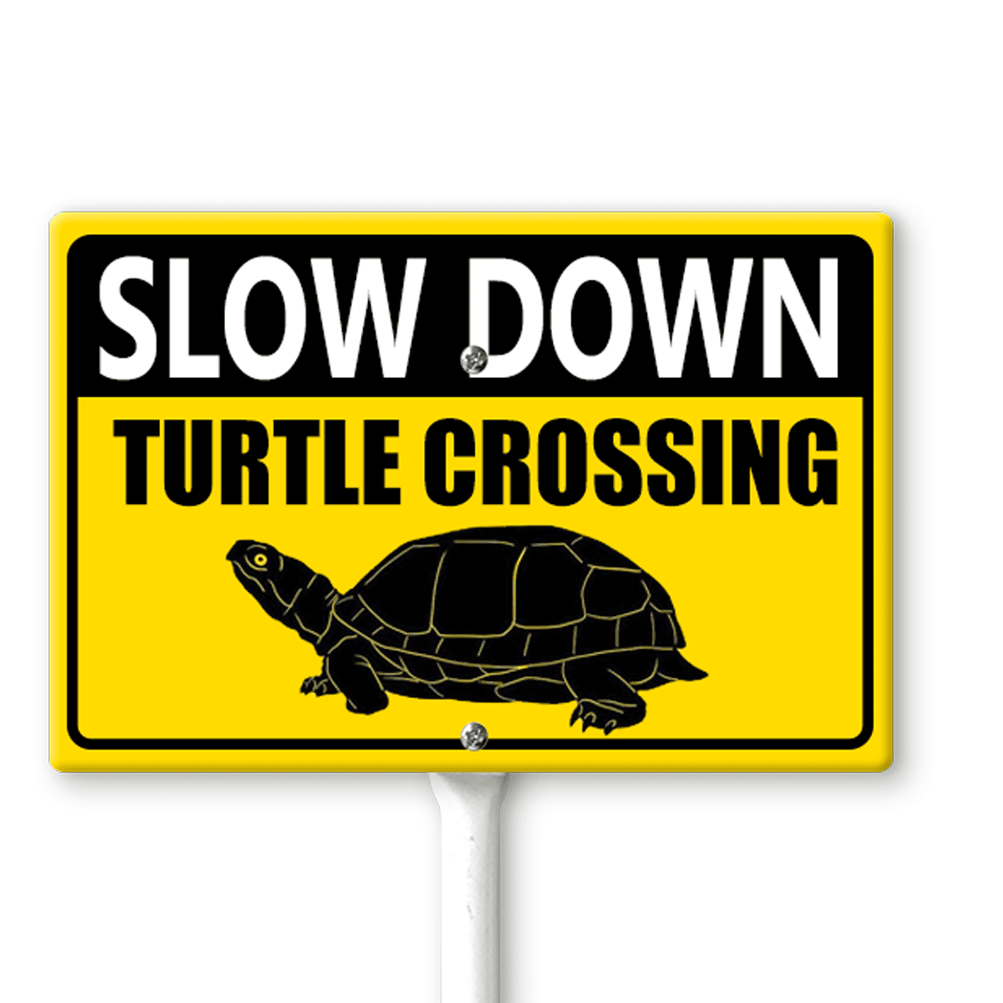 Lucidhisun Slow Down Sign, Turtle Crossing Yard Sign with Stakes 12in× ...