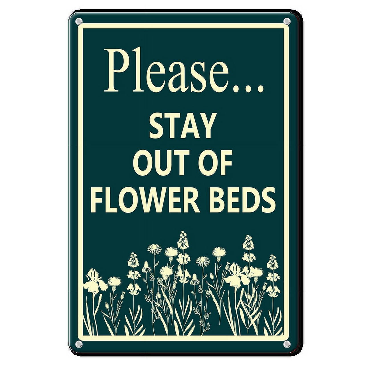 Lucidhisun Stay Out Of Flower Beds Aluminium Signs 5in×8in, Sturdy ...