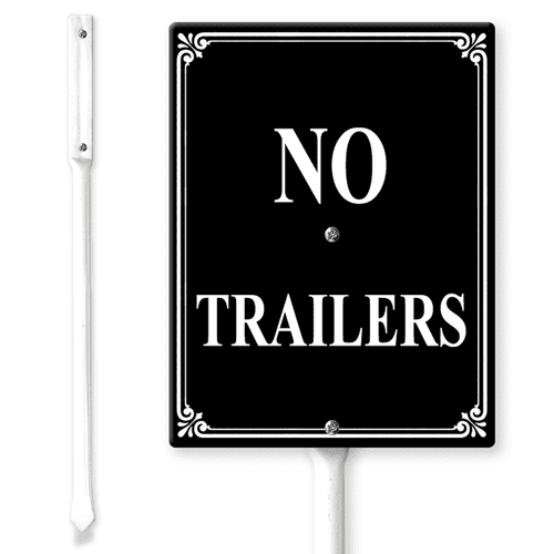 Lucidhisun No Trailers Yard Sign with Stakes 4.6×6in, Sturdy Aluminum ...