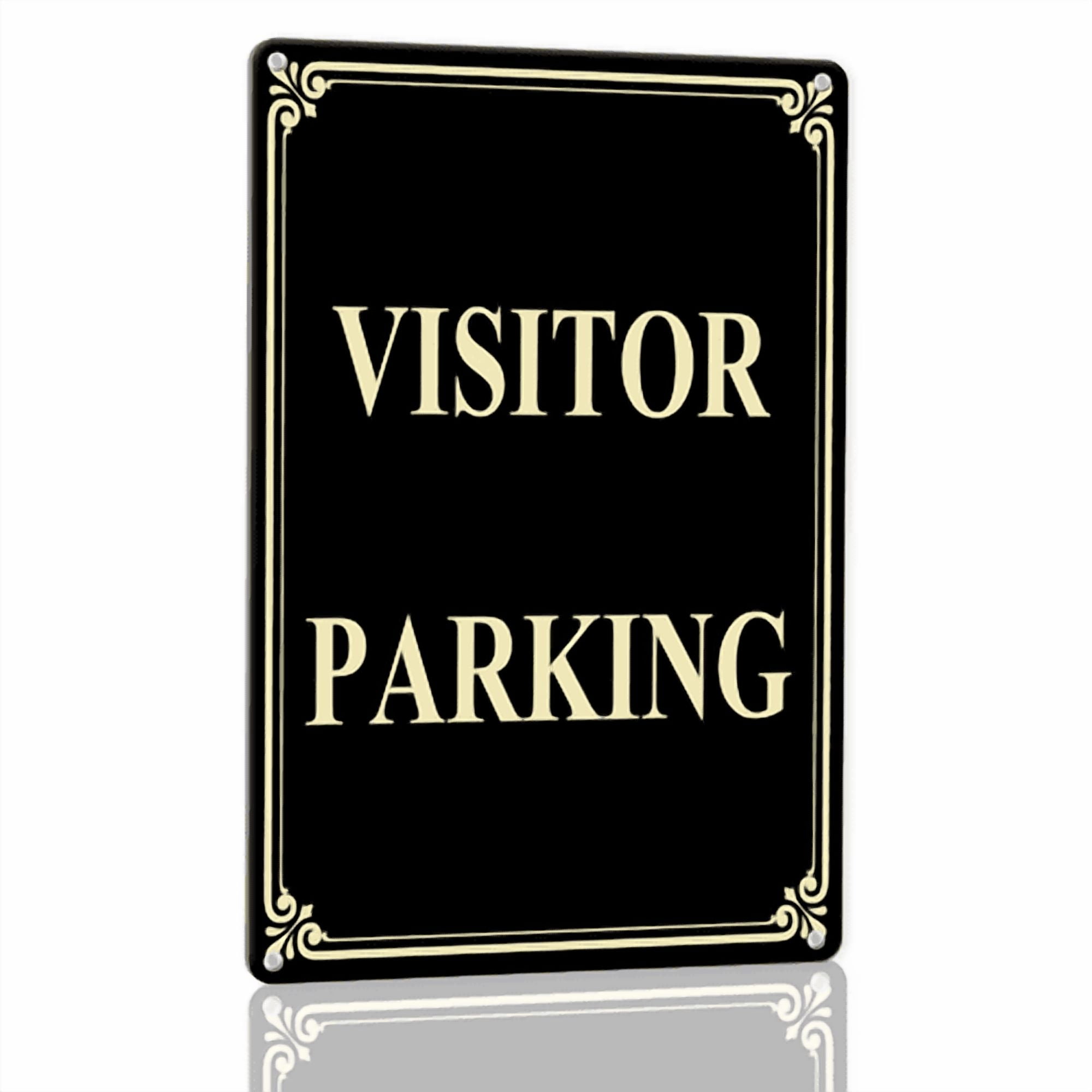 Lucidhisun Visitor Parking Aluminium Sign 5×8in, Sturdy Aluminum Metal ...