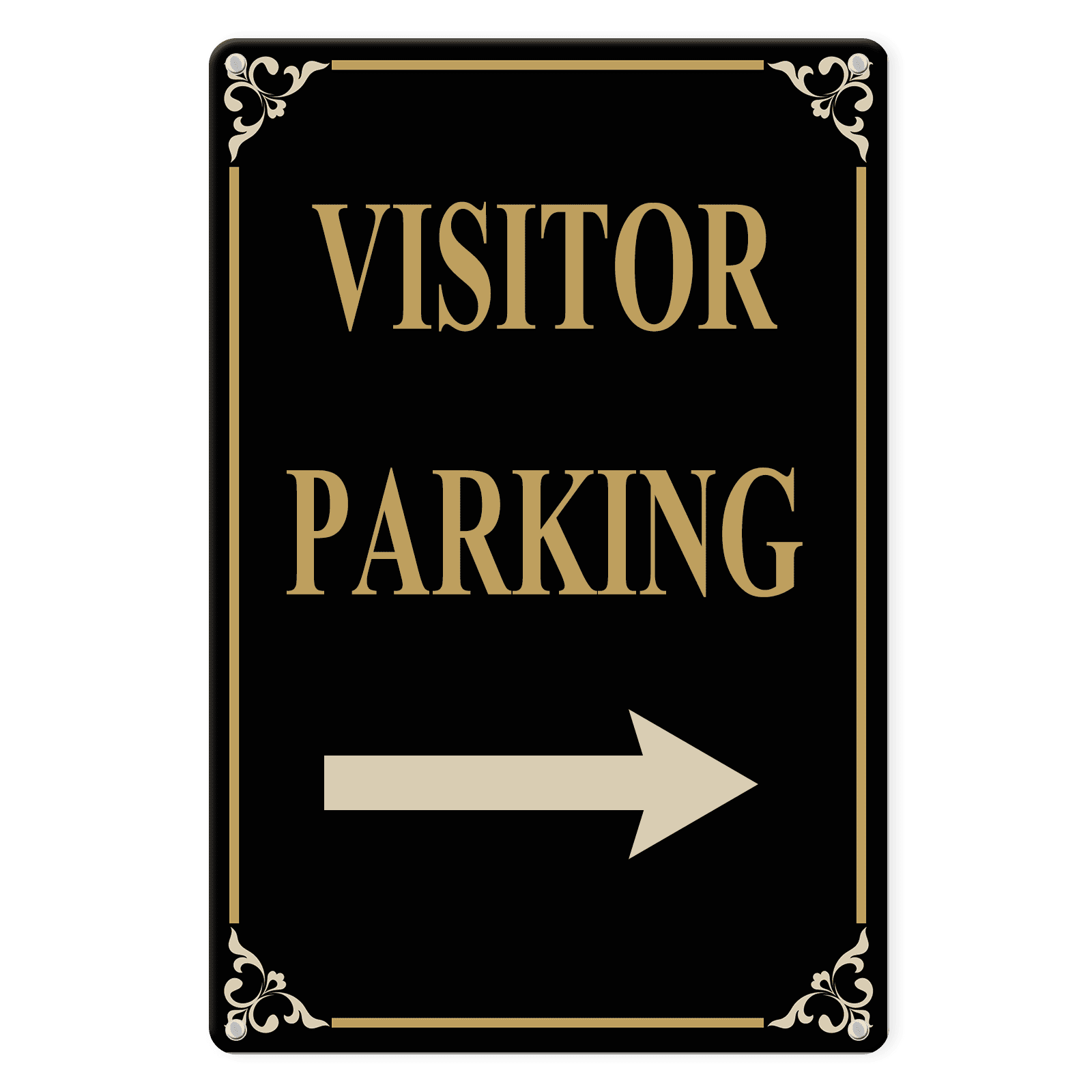 Lucidhisun "Visitor Parking" Sign with Right Arrow Aluminium Sign 8× ...