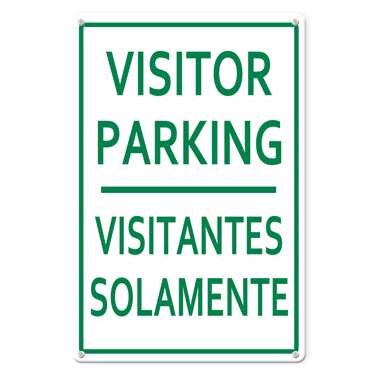 Lucidhisun Visitor Parking - Visitantes Solamente Aluminium Sign 8× ...