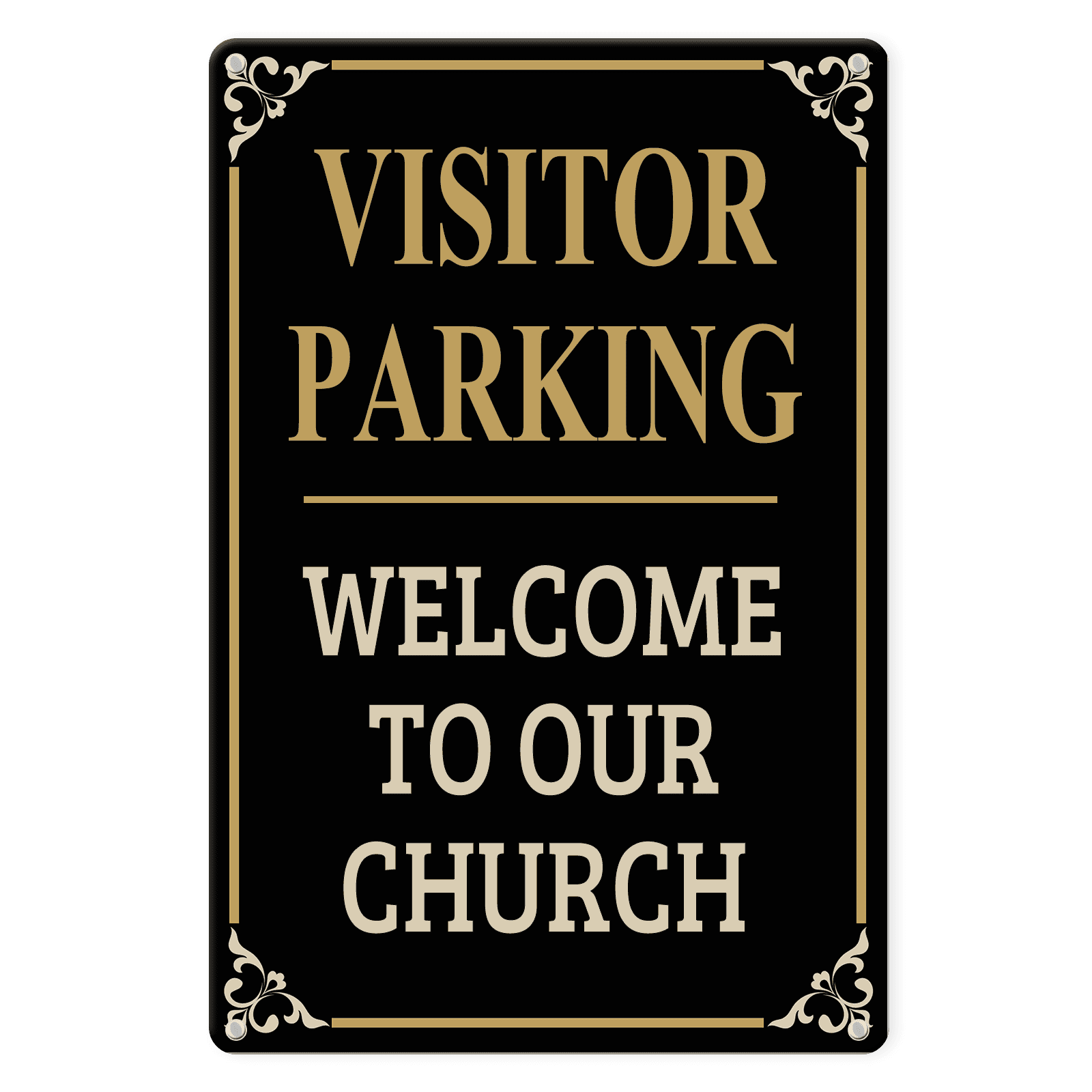 Lucidhisun Visitor Parking - Welcome To Our Church Aluminium Sign 8× ...