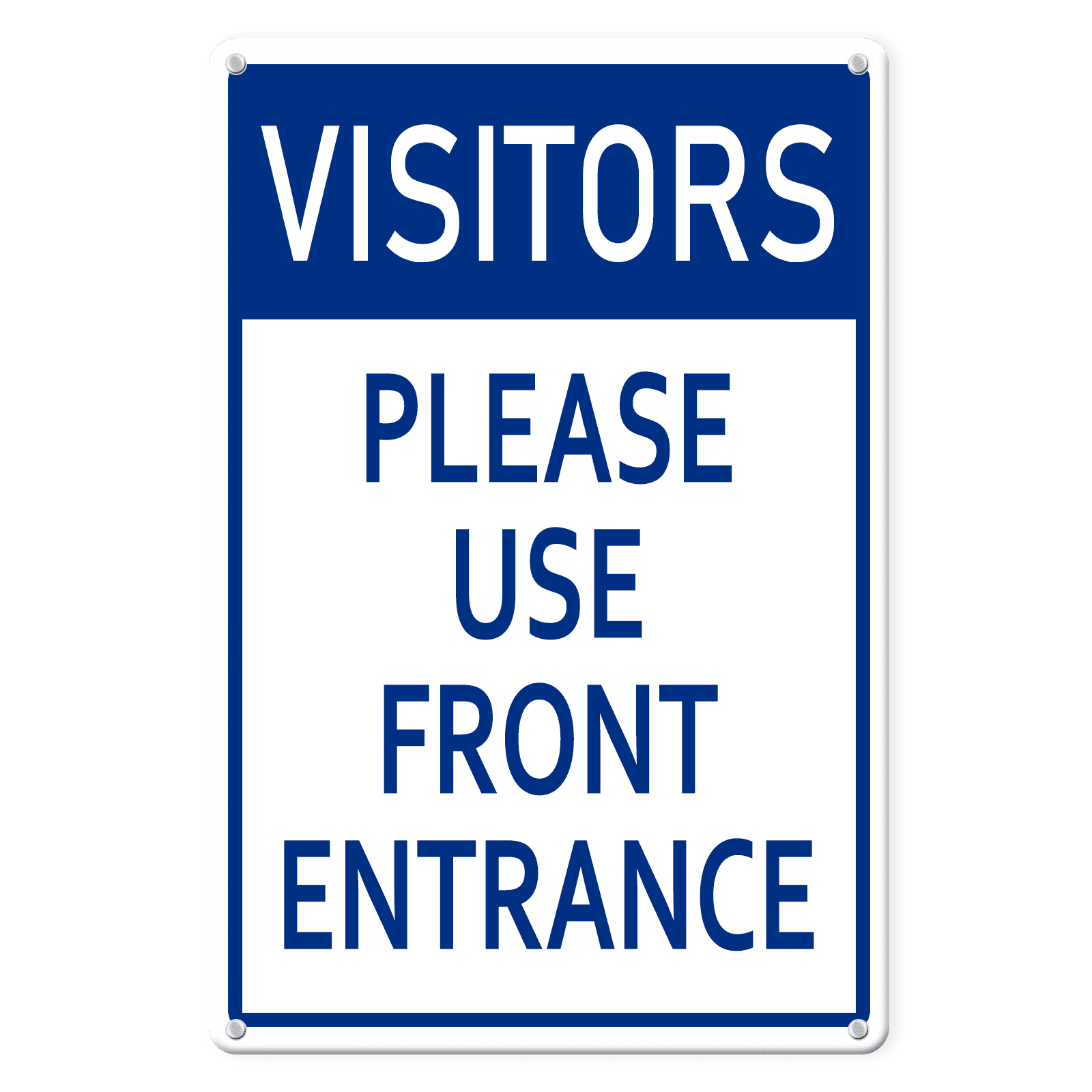 Lucidhisun Visitors - Please Use Front Entrance Aluminium Sign 8× ...