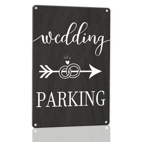 Lucidhisun Wedding Parking This Way Right Arrow Aluminium Sign 8×12in ...