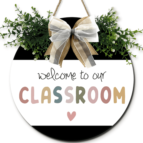 Lucidhisun Welcome To Our Classroom Door Sign Decorations, Classroom ...