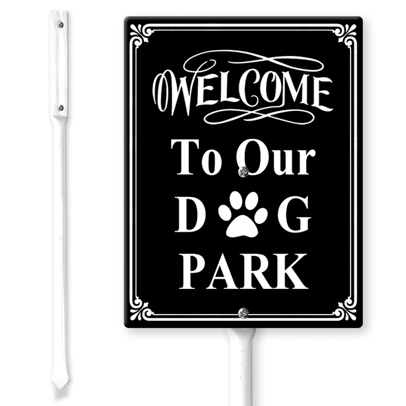 Lucidhisun Welcome to Our Dog Park Yard Sign with Stakes 7in×8.8in ...