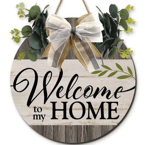 Lucidhisun Welcome To My Home Door Sign 12in, Rustic Home Welcome Decor ...