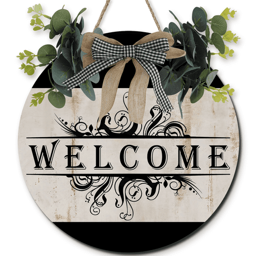 Lucidhisun Welcome to Our Home Front Door Sign 12in, Funny Welcome ...