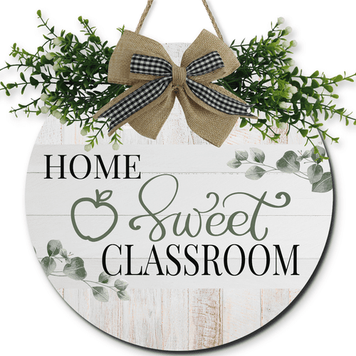 Lucidhisun Welcome Sign for Classroom Door Decorations, Home Sweet ...