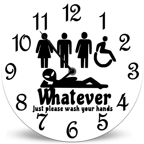 Lucidhisun Whatever Just Please Wash Your Hands Funny Restroom Wall ...