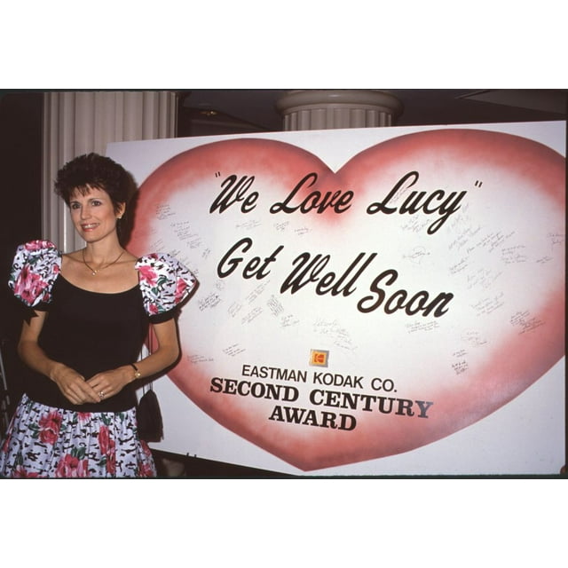 Lucie Arnaz In Front Of "We Love Lucy" Get Well Soon Card Photo Print ...