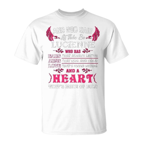 Lucienne Name Gift And God Said Let There Be Lucienne Unisex Jersey ...
