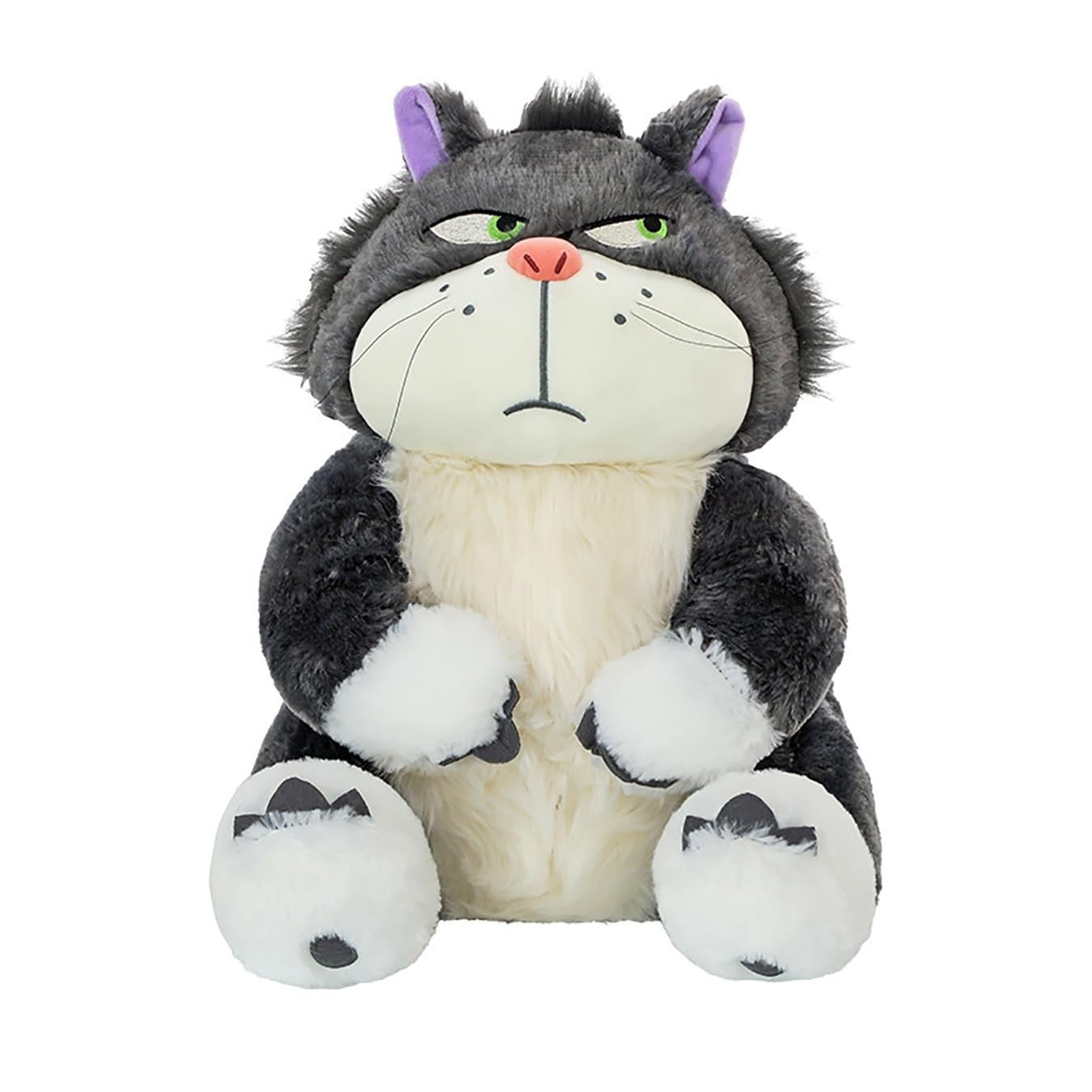 Lucifer Cat Plush Doll with Mischievous Eyes, 11.8-Inch Cartoon Stuffed ...