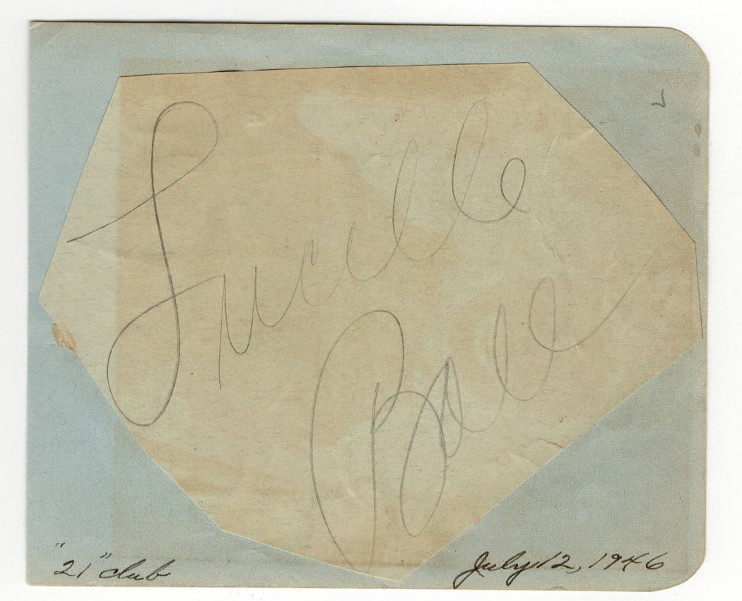 Lucille Ball Signed Autographed Cut Signature I Love Lucy JSA YY85484 ...