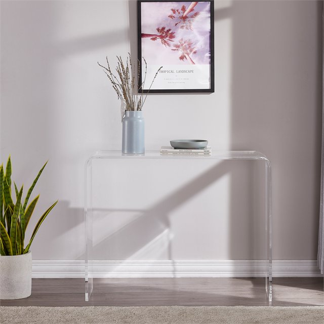 Lucite Clear Acrylic Morrigan Console Table - Walmart.com