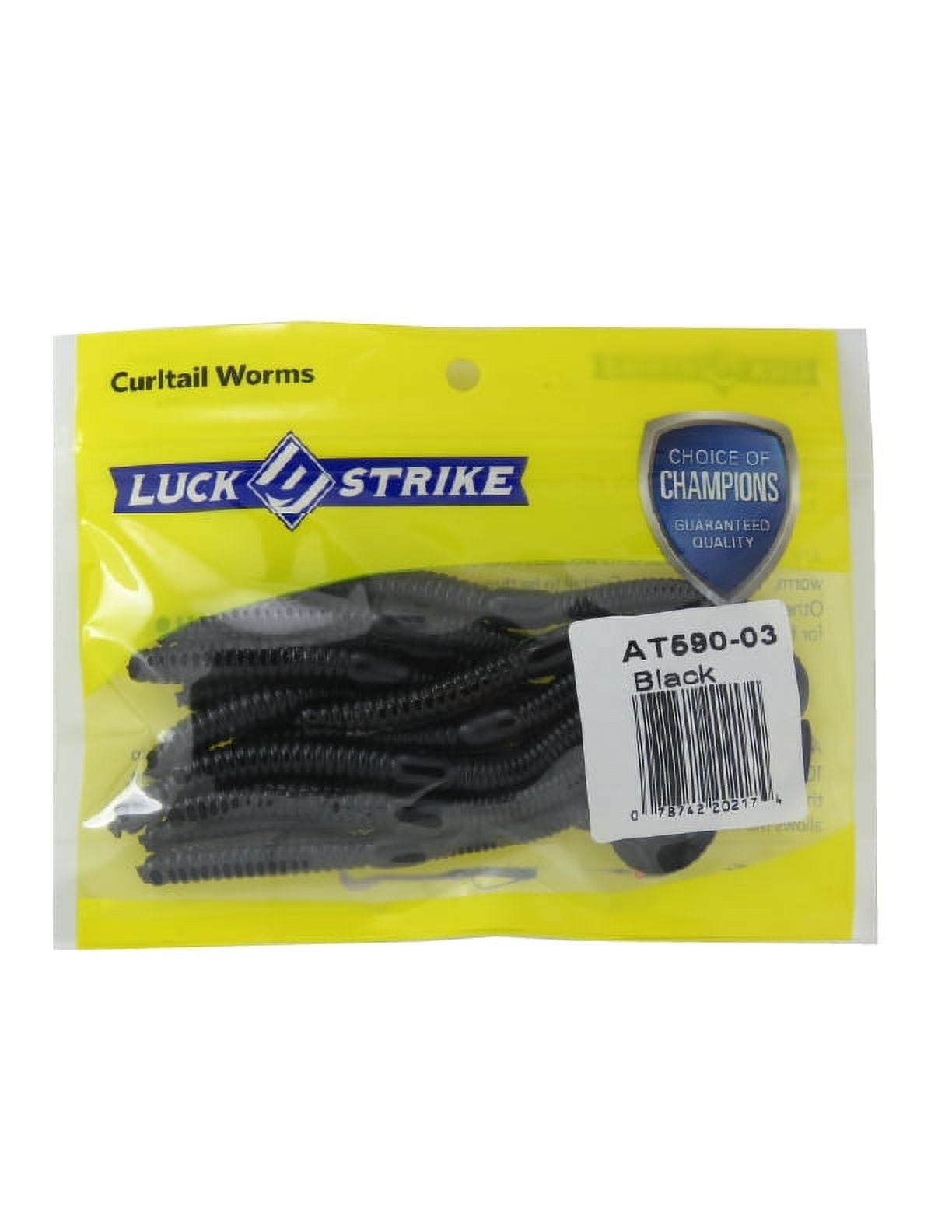 Luck-E-Strike, 4" Twirl Tail Worm, Electric Blue, Plastic Worms ...