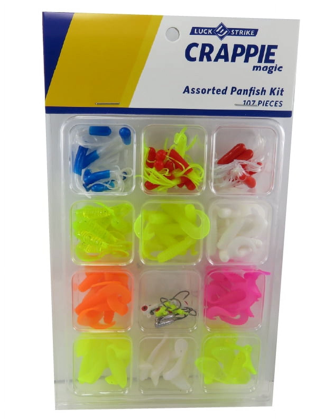 Luck-E-Strike, Crappie Kit, 107 Piece, Assorted Colors, Crappie Baits ...