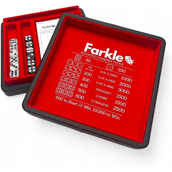 Luck Lab Farkle Dice Tray and Storage Case - Includes Embedded Scoring ...